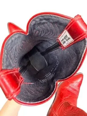 Code West | Shoes | Vintage 9s Code West Red Leather Cowboy Boots 7m ...